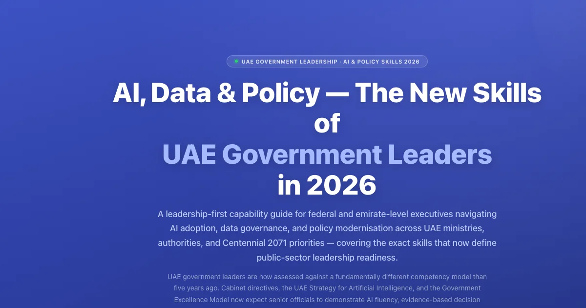 AI, Data & Policy Skills for UAE Govt Leaders 2026 | Labeeb